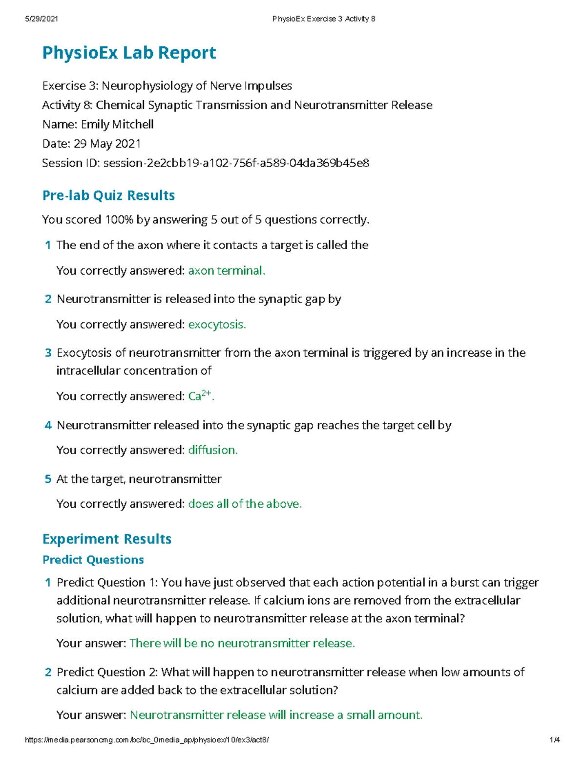 Physio Ex Exercise 10 Activity 1 - PhysioEx Lab Report Exercise 10 ...
