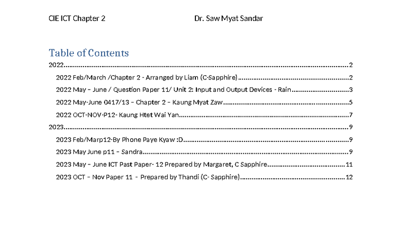 CIE ICT Chapter 2 Study Notes & Past Papers (2020-2023) - Studocu