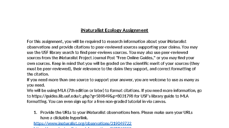 iNaturalist Ecology Assignment: Researching Invasive Species and ...