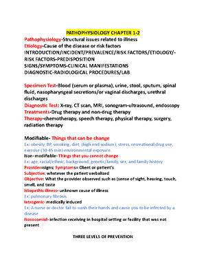 Pathophysiology Overview: Clinical Concepts and Examples for Study ...