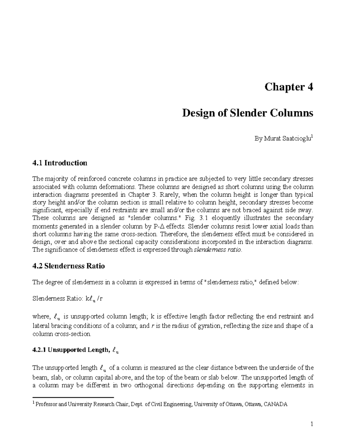 Chapter 4 - Design of Slender Columns - SP17 - 09-07 - Studocu