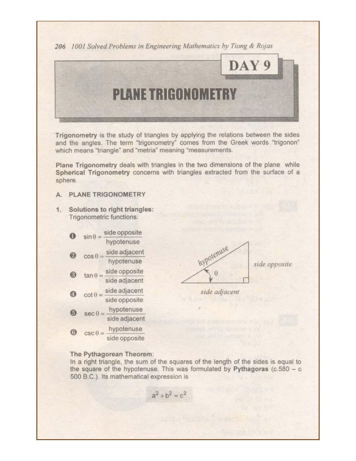 206 1001 Trigonometry Notes: Plane Trigonometry Concepts - Studocu