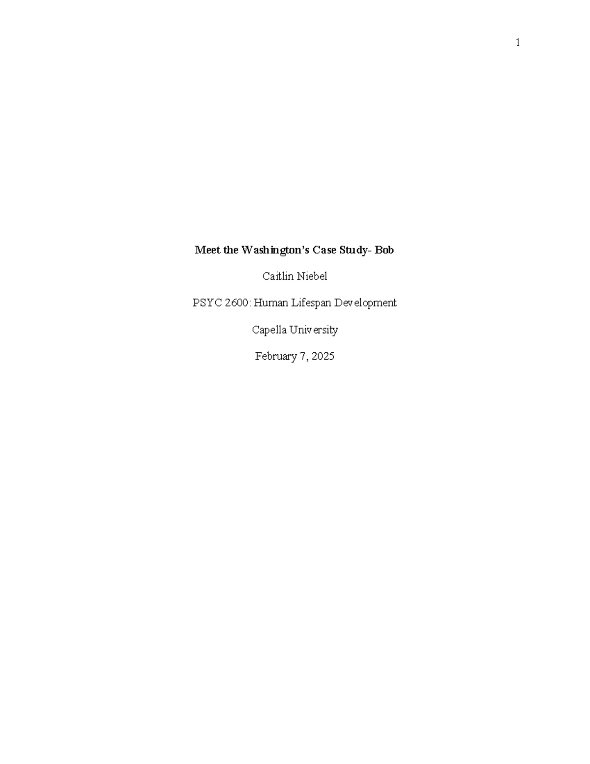 PSYC2600 - Case Study: Bob's Journey Through Midlife Challenges - Studocu