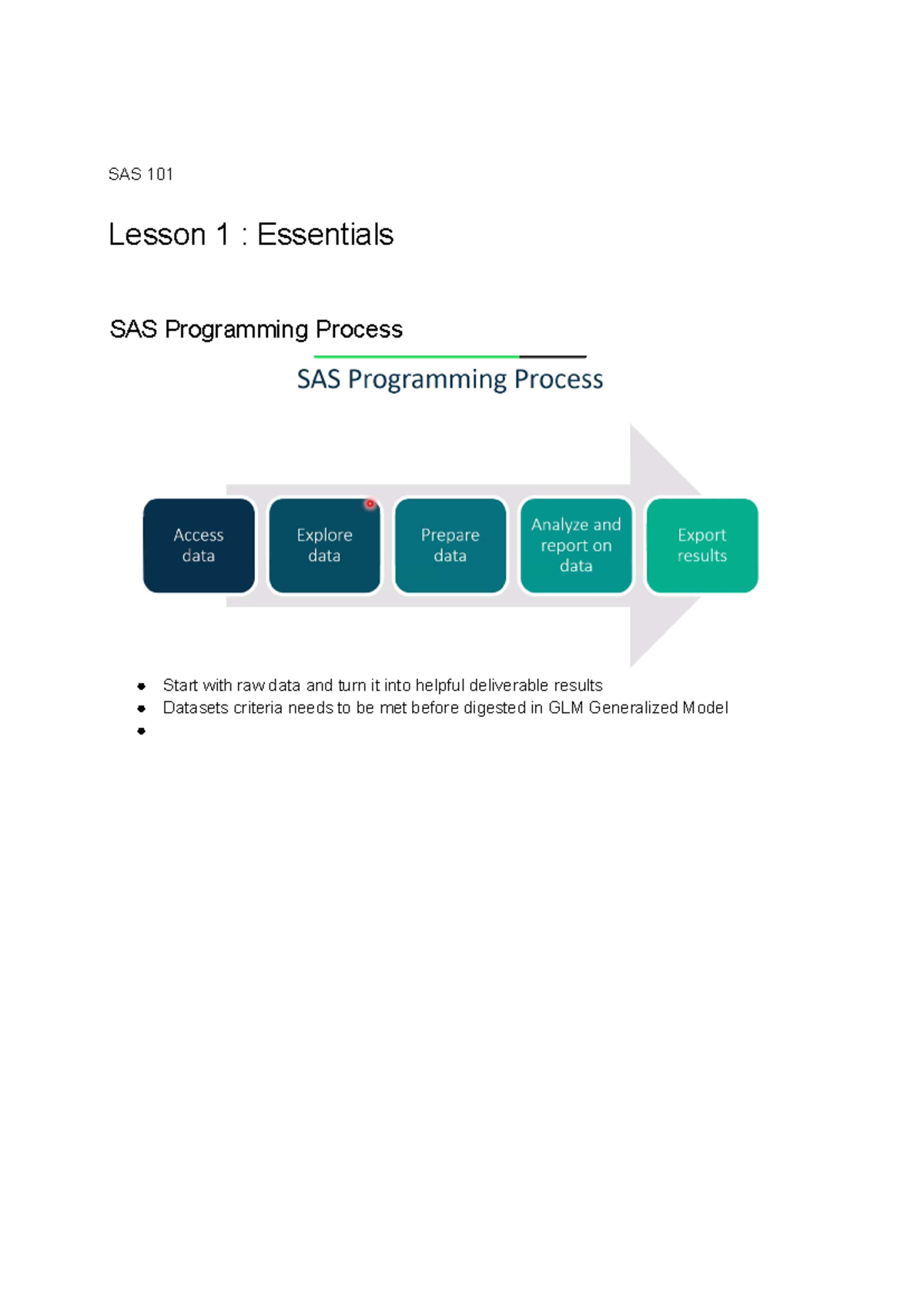 SAS 101 Lesson 1 Overview: Data Mining with Machine Learning Techniques ...