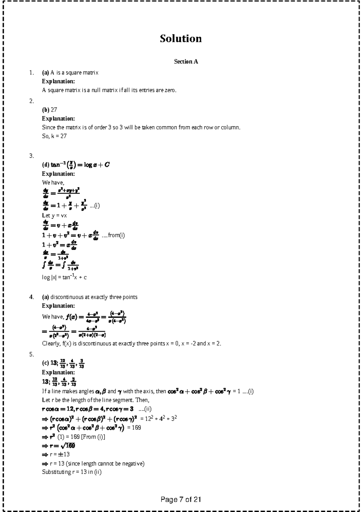 MAT 12 Final Exam Answer Key and Solutions - Studocu