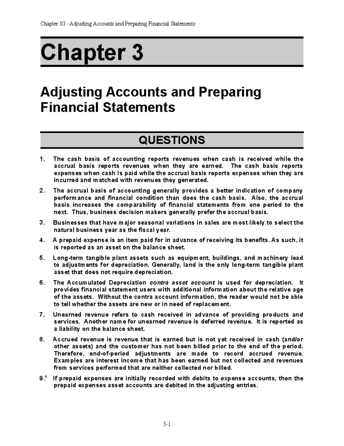 Chap 003 - this is my document - Chapter 3 Adjusting Accounts and ...