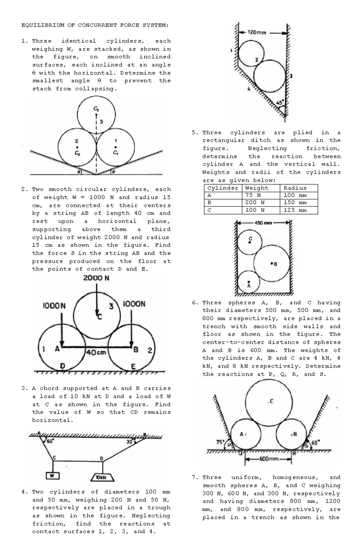 Assignment: Equilibrium of Concurrent Force Systems Analysis - Studocu