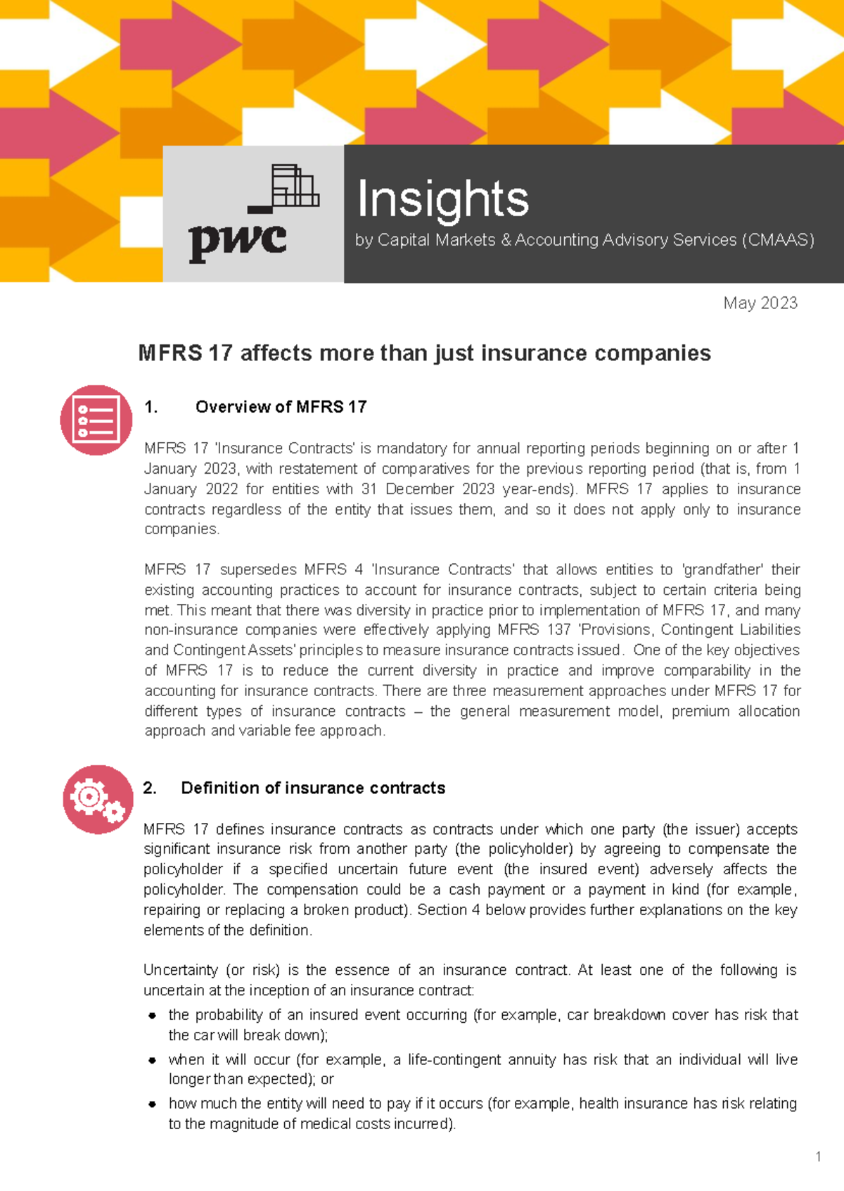 MFRS 17: Broad Implications Beyond Insurance Companies - May 2023 - Studocu
