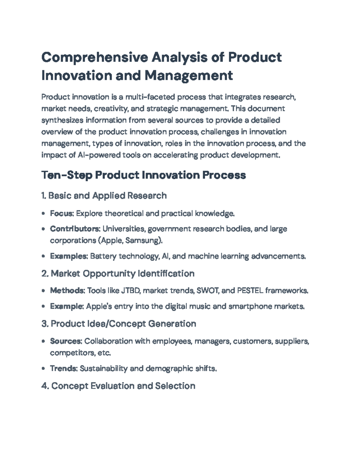 Comprehensive Insights on Product Innovation Management Strategies ...