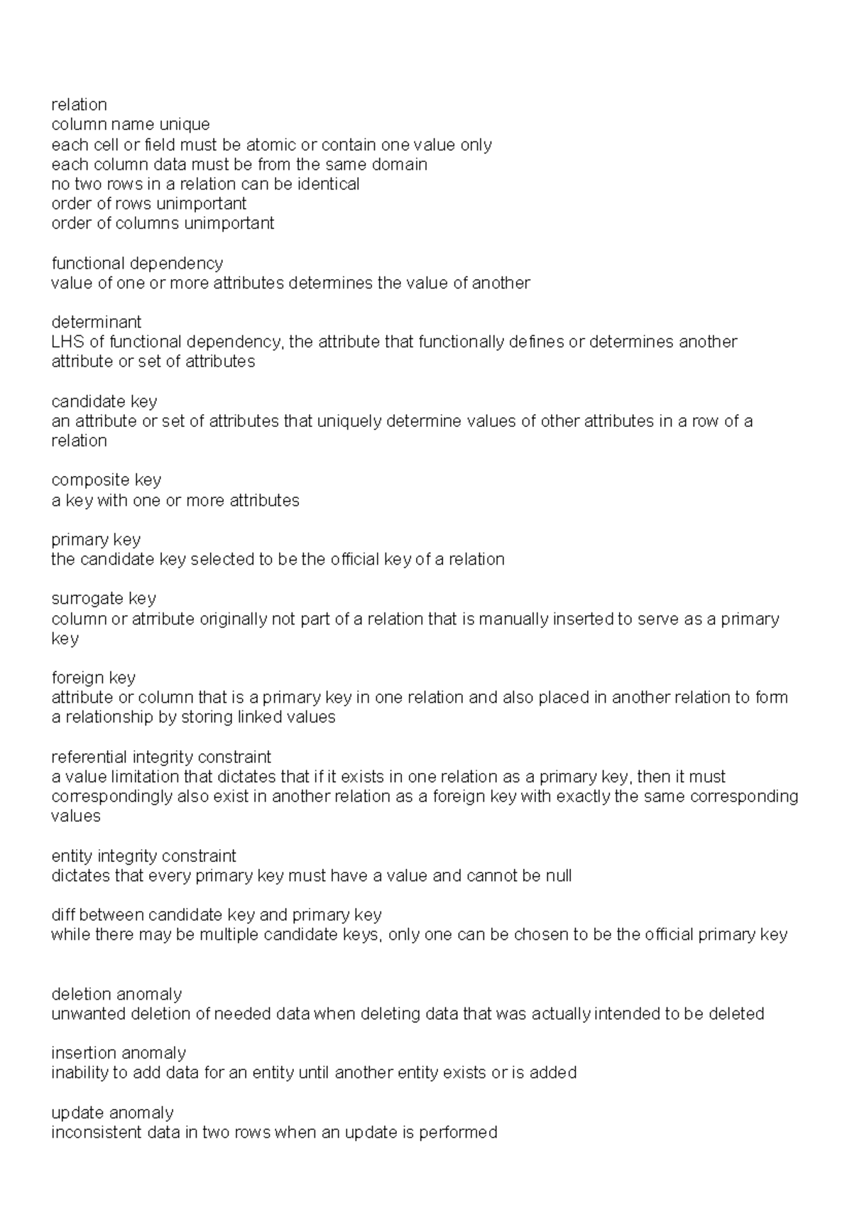 Database Design Principles and Normalization - ICT330 Notes - Studocu