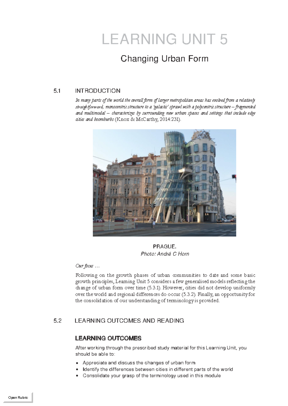 Learning Unit 5: Changing Urban Forms and Global City Dynamics - Studocu