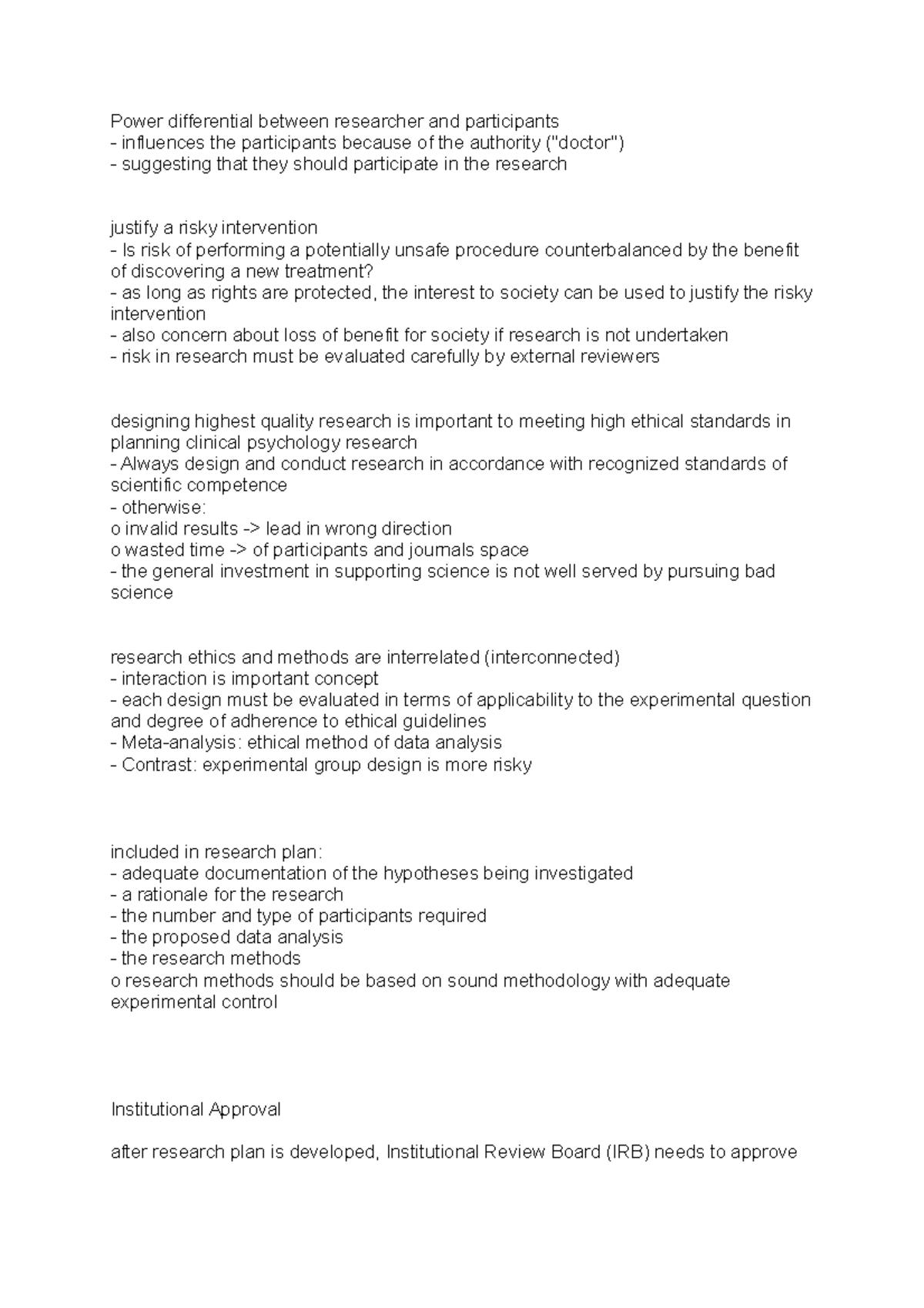 Power differential between researcher and participants - Power ...