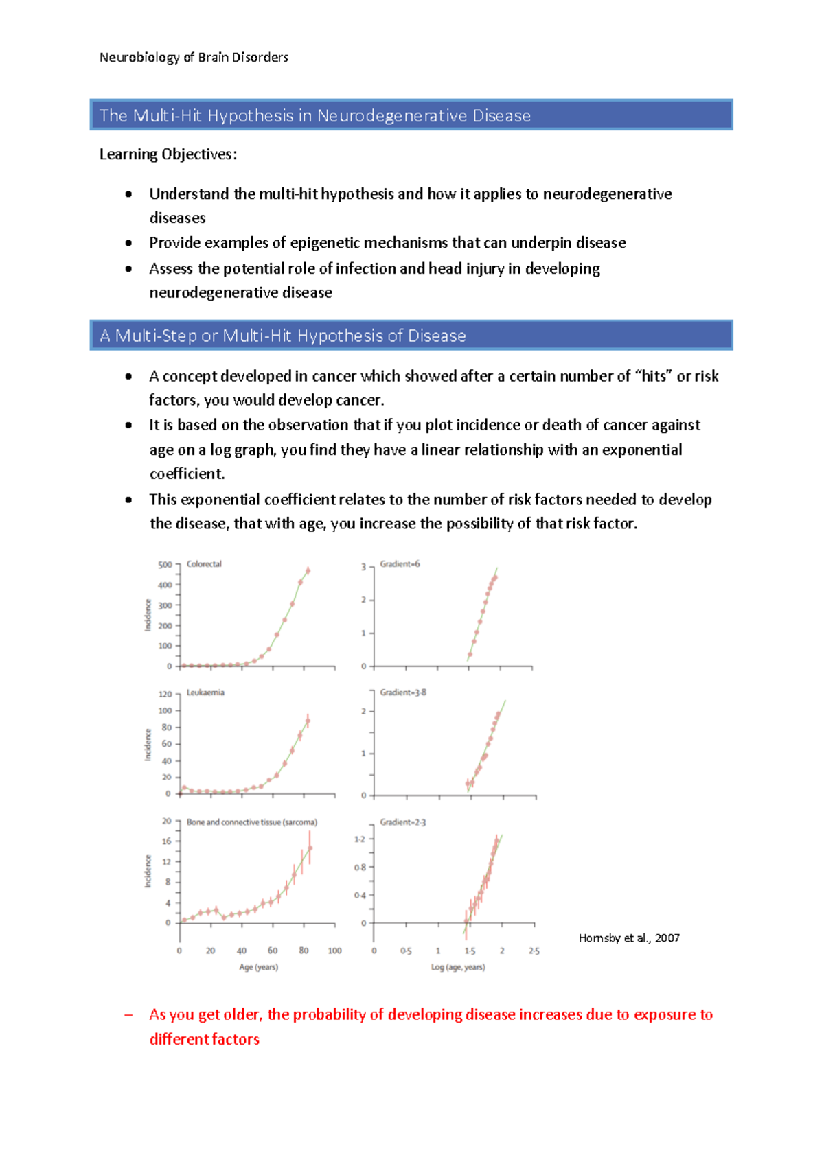 Week 6- The Multi-Hit Hypothesis in Neurodegenerative diseasedocx - The ...