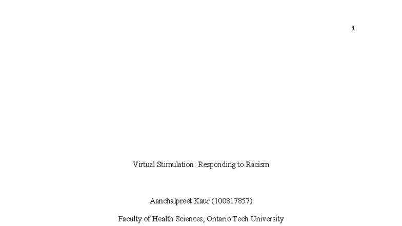 NURS 4100U: Final Exam on Addressing Covert Racism in Nursing - Studocu