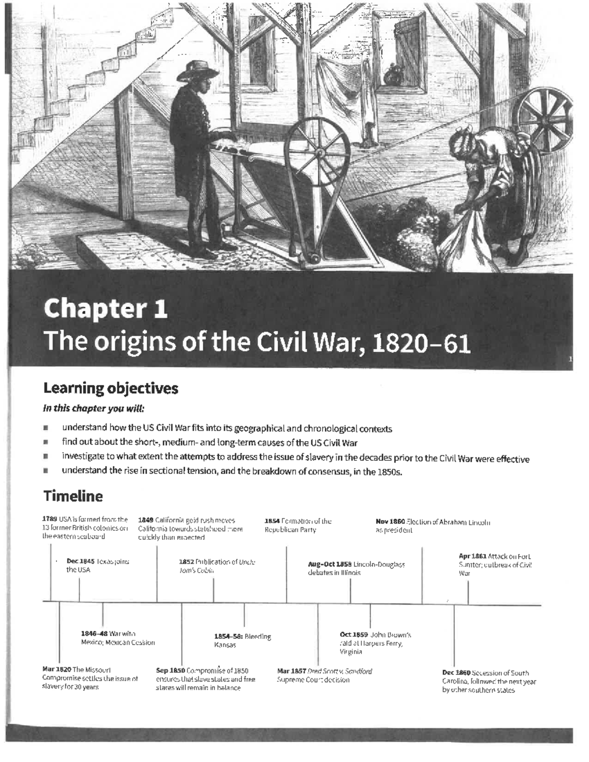 Chapter 1: The Origins of the Civil War - Causes and Contexts (SSAHS ...