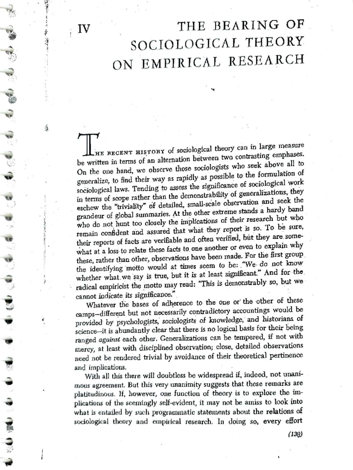 SOC 101: The Impact of Sociological Theory on Empirical Research - Studocu
