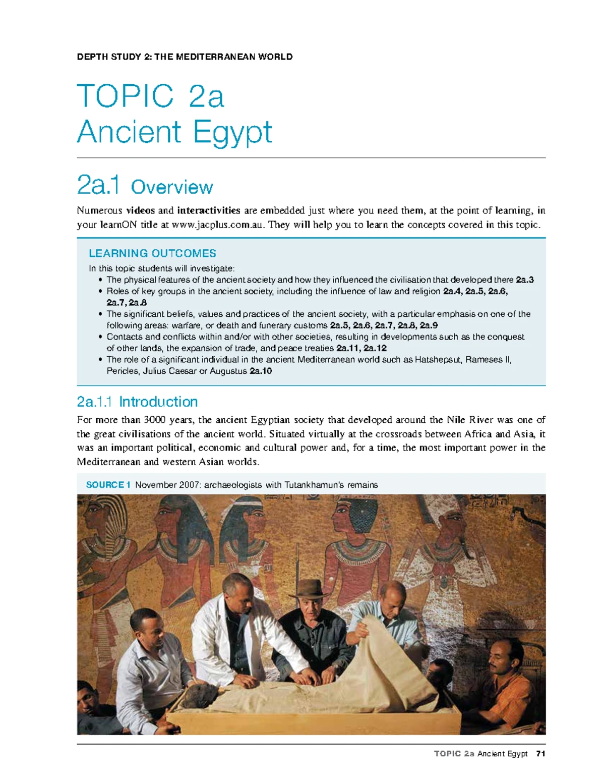 DEPTH STUDY 1: Investigating the Ancient Past - Overview and Methods ...