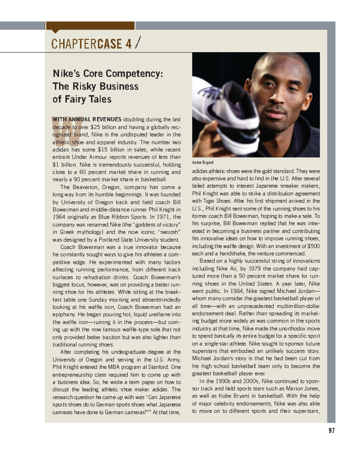 MNGT4541 Chapter 4 Case Study: Nike's Rise in Athletic Industry - Studocu