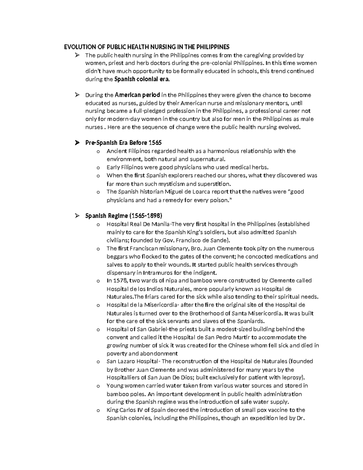 Evolution of Public Health Nursing in the Philippines: A Historical ...
