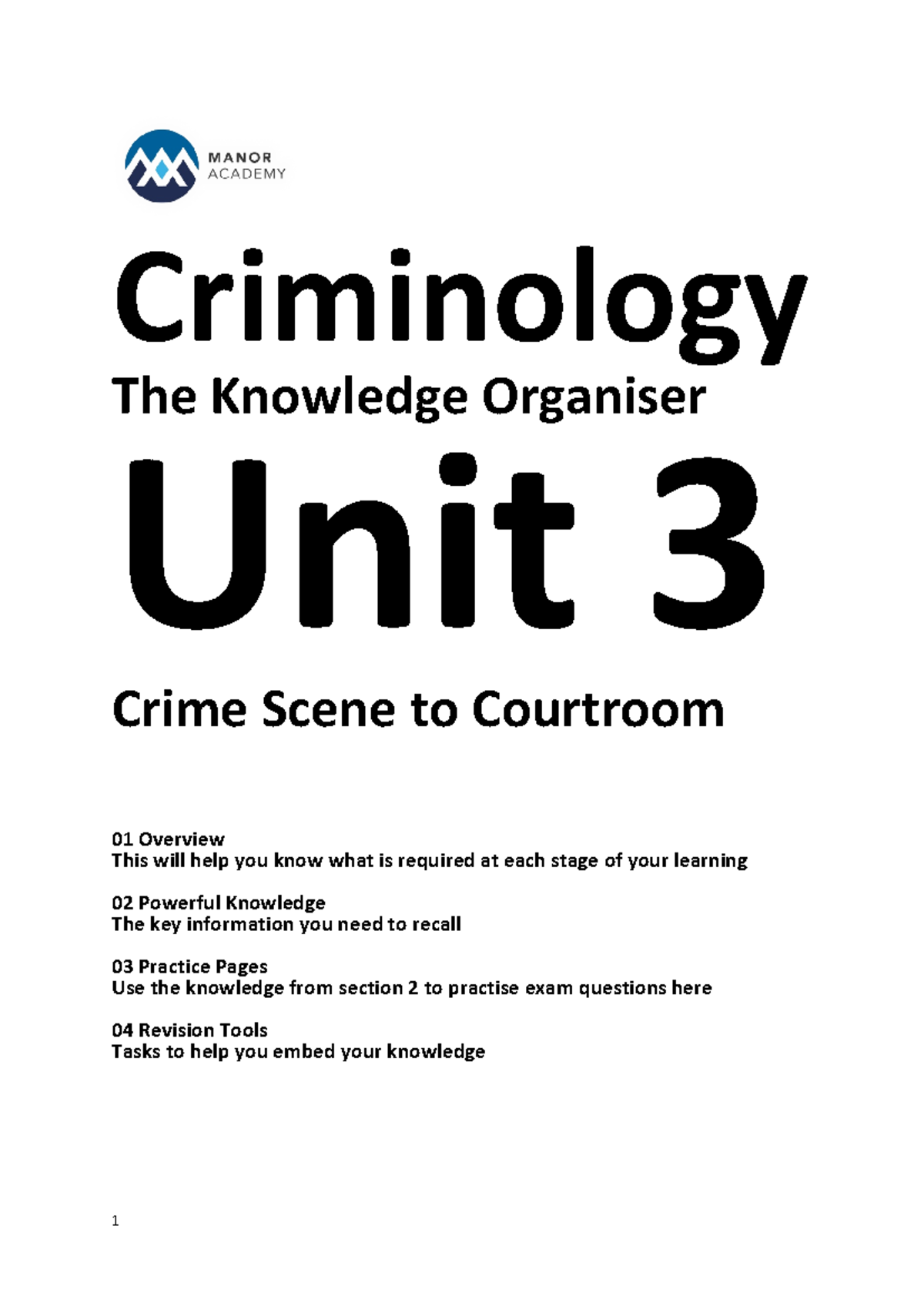 Criminology Unit 3: Crime Scene to Courtroom Overview and Techniques - Studocu