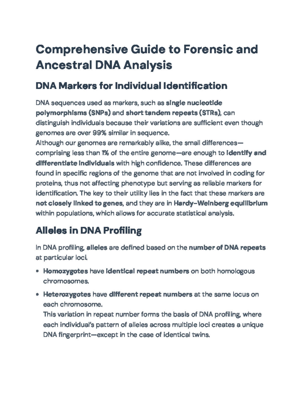 Comprehensive Guide to Forensic DNA Analysis and Ancestry Techniques ...