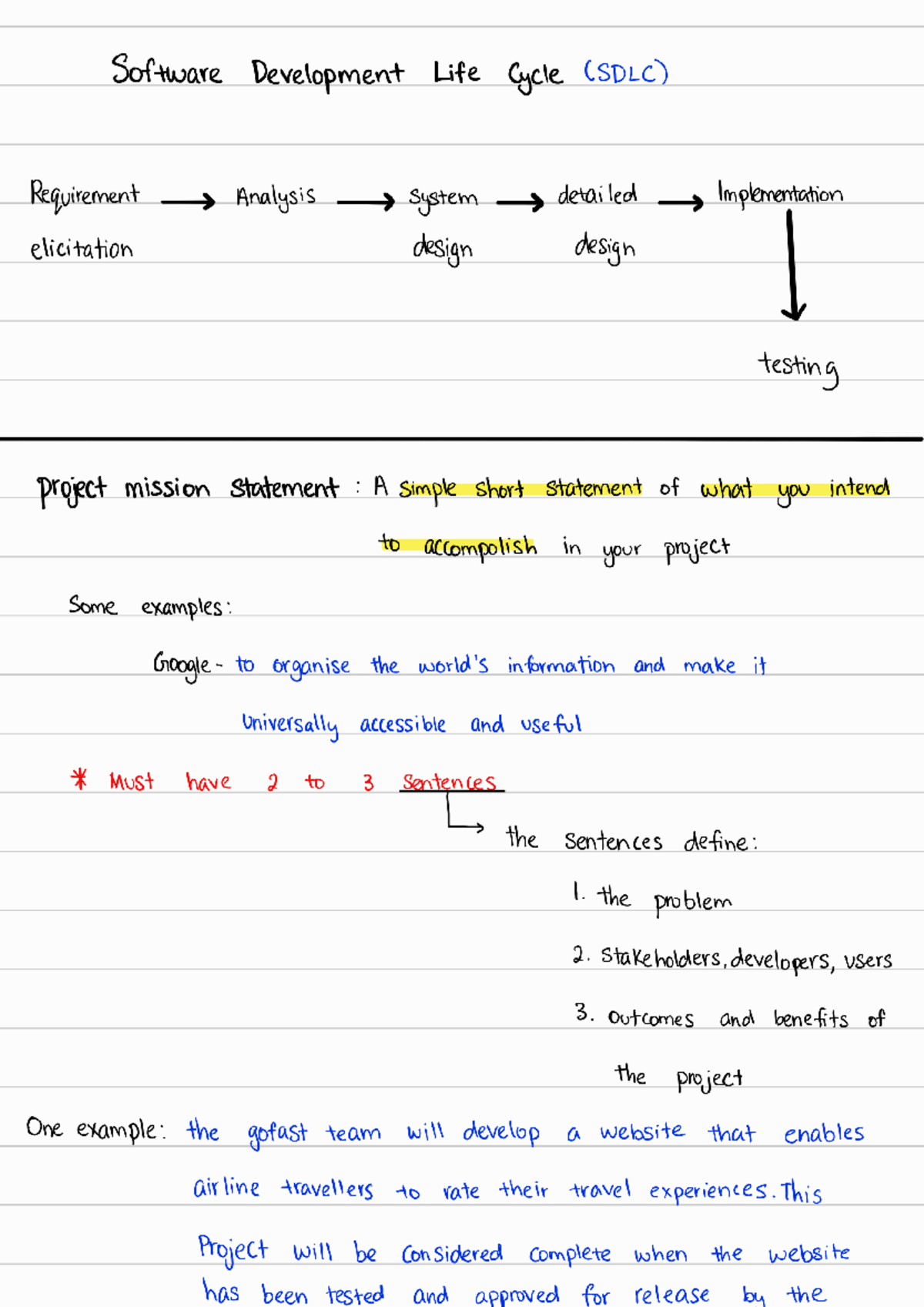 Requirements Elicitation for SDLC: Analyzing Stakeholder Needs - Studocu