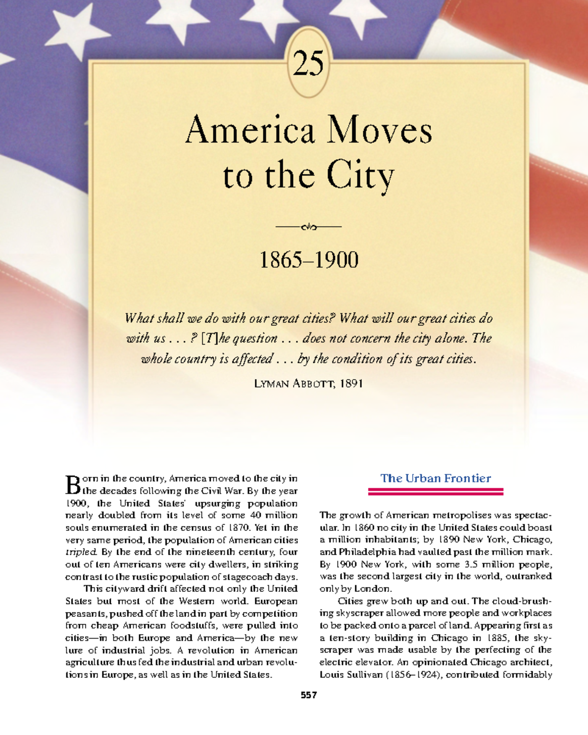 American Pageant CH 23-32: America Moves to the City, 1865-1900 - Studocu