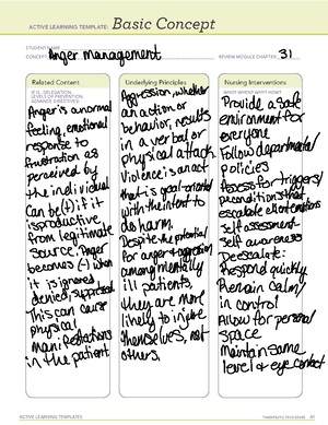 Depressive Disorder - ACTIVE LEARNING TEMPLATES THERAPEUTIC PROCEDURE A ...