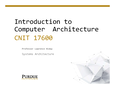 CNIT 17600 - Purdue - Information Technology Architectures - Studocu