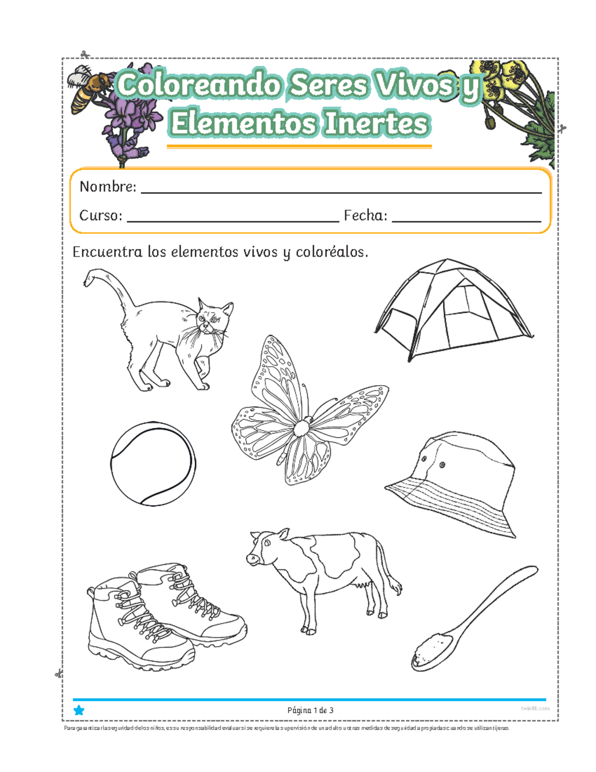 -seres-vivos-y-elementos-inertes - Para garantizar la seguridad de los ...