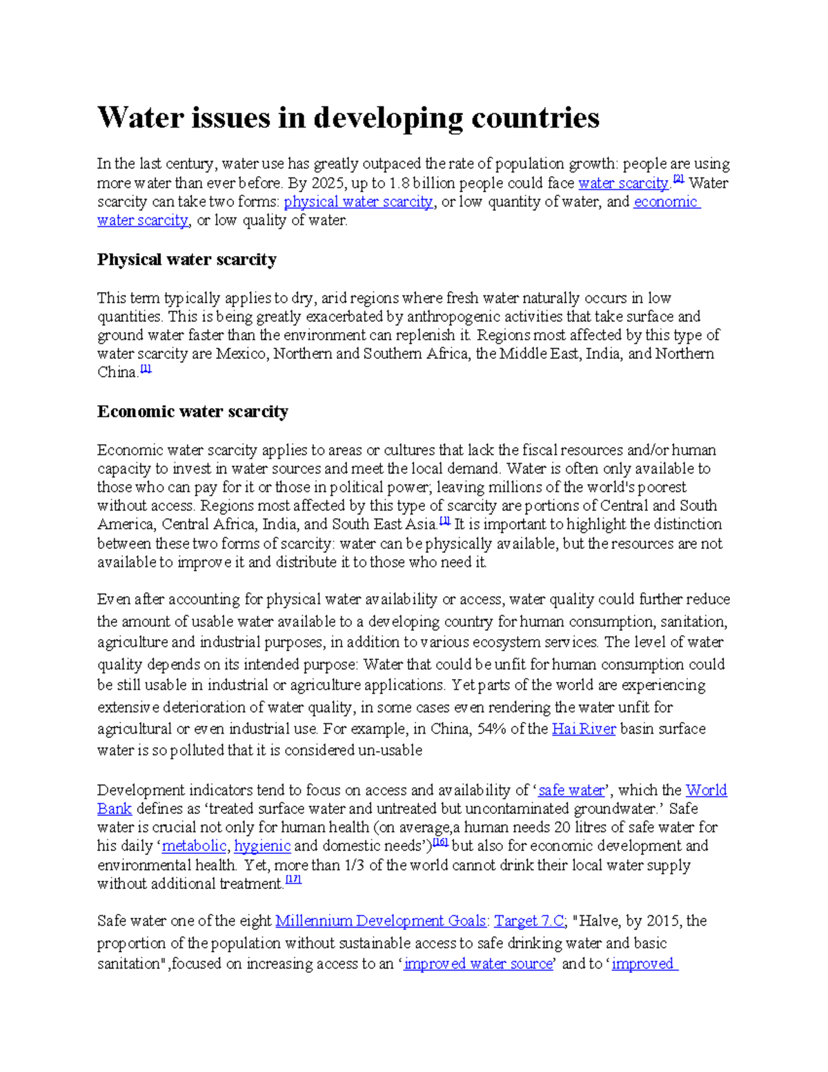Water Quality Issues in Developing Countries: Challenges and Solutions ...