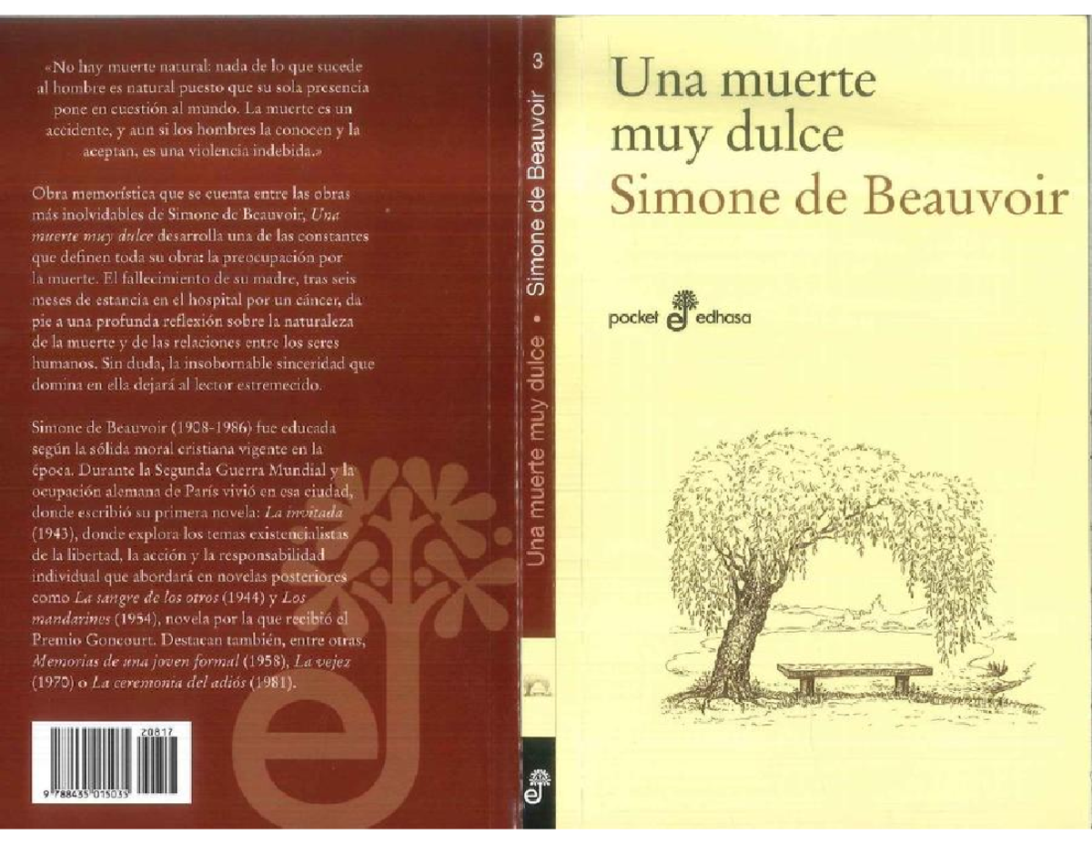 Una muerte muy dulce: Reflexiones sobre la muerte en Beauvoir - Studocu