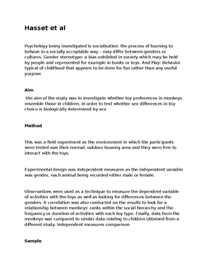 Andrade Study AICE psychology - Andrade Study The psychology being ...