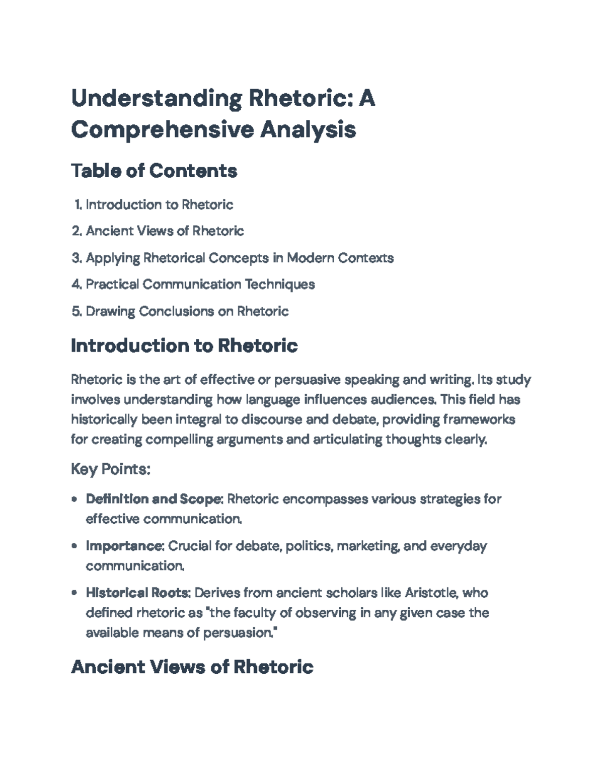 Understanding Rhetoric: Comprehensive Analysis and Modern Applications ...