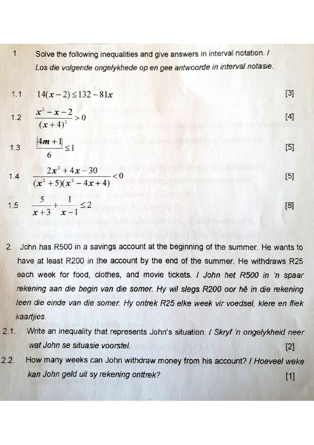 Semester Test 1 Extra Practice: Inequalities, Graphs, and Functions ...