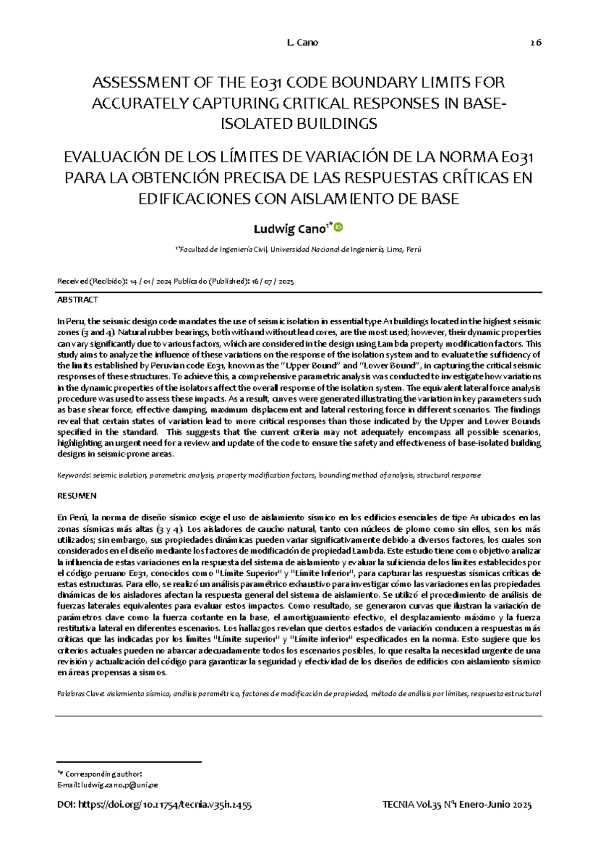 Assessment of E031 Code Limits for Critical Responses in Base-Isolated ...