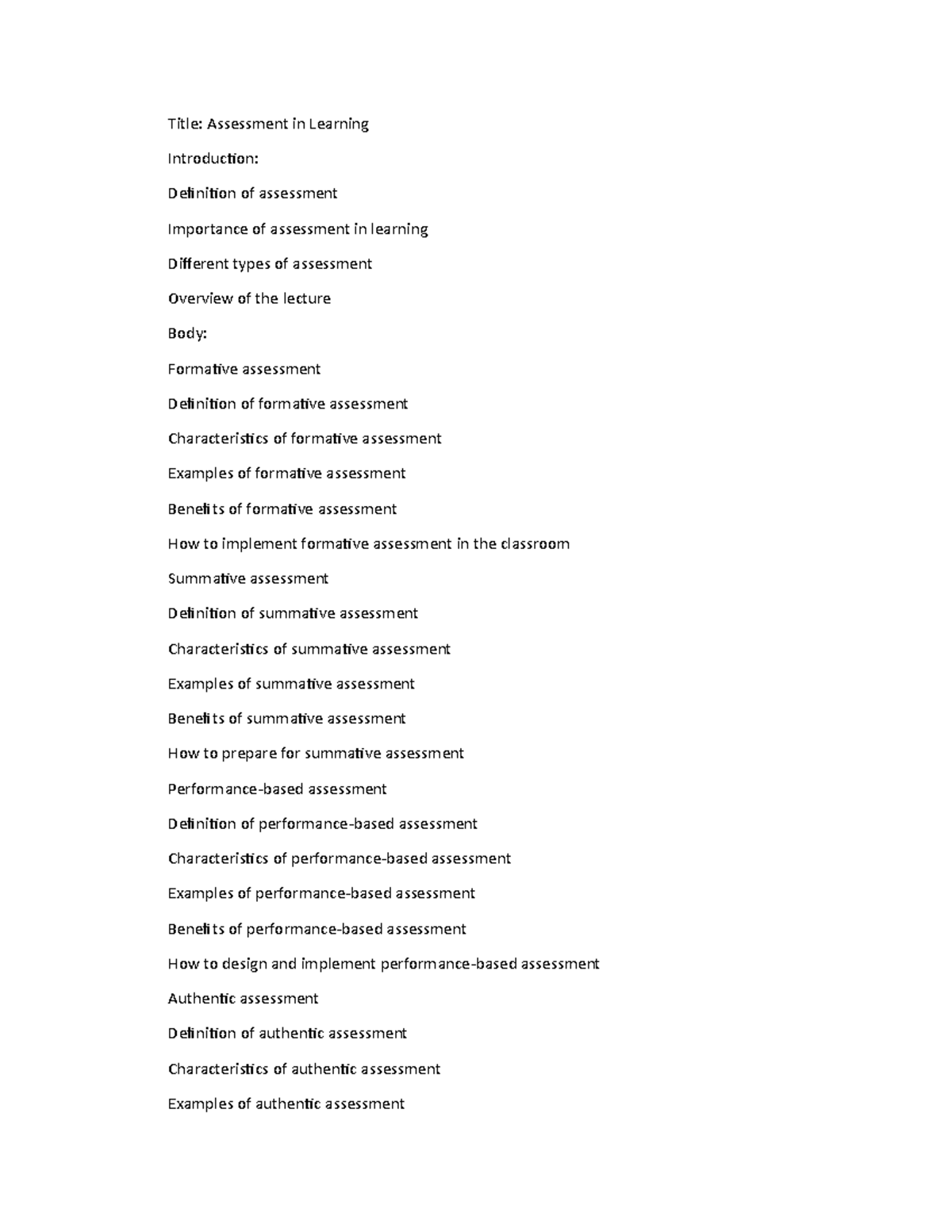 Assessment in Learning 1: Types, Benefits, and Implementation ...