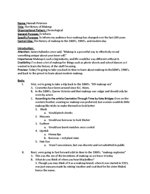 Problem-Solution Outline - CMST Persuasive Outline 1 PERSUASIVE SPEECH ...