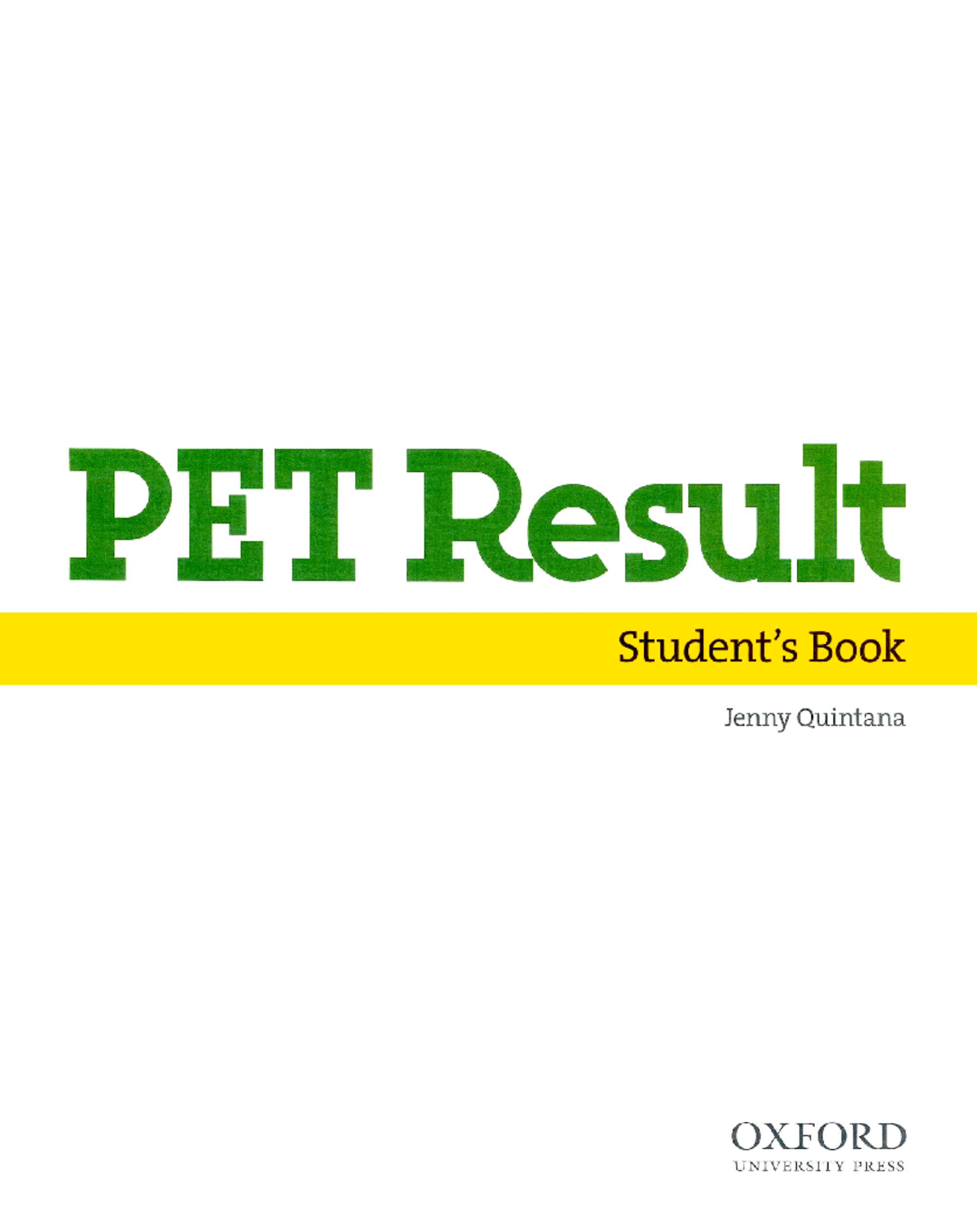 PET Result Student's Book - Complete Answer Key Guide - Studocu
