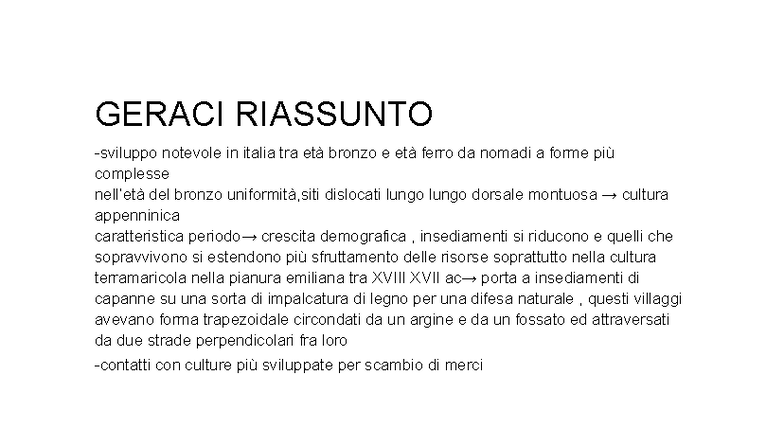 Riassunto di Storia Italiana: Dall'Età del Bronzo all'Età della ...