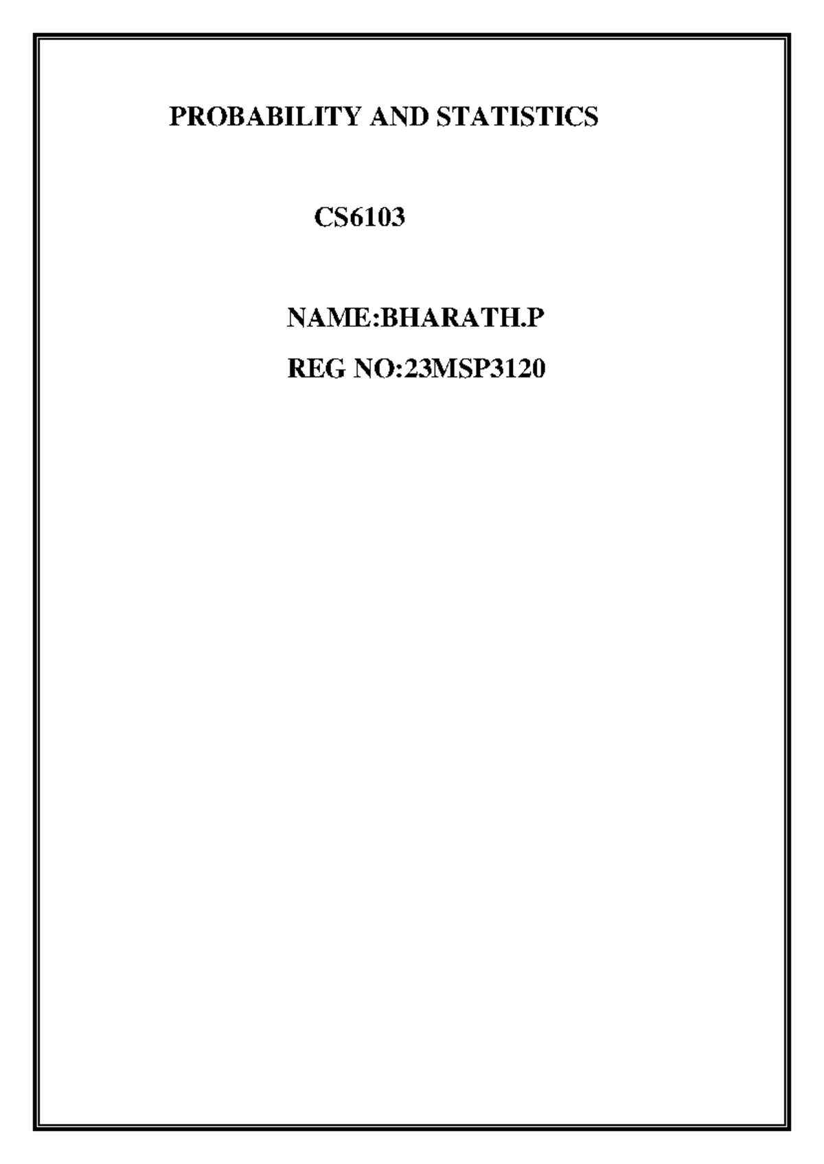 Probability AND Statistics - computer science and engineering ...