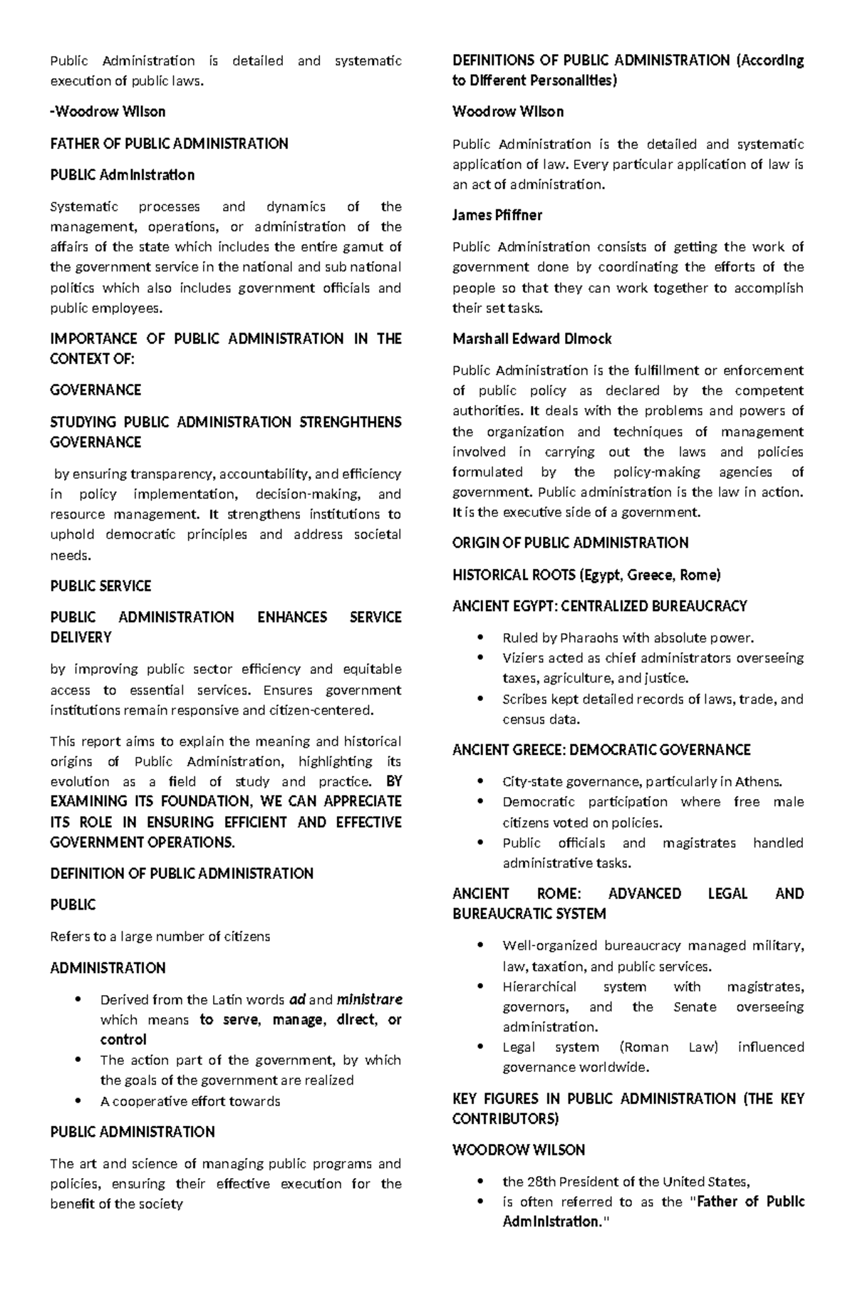 Public Administration: Definitions, Importance, and Historical ...