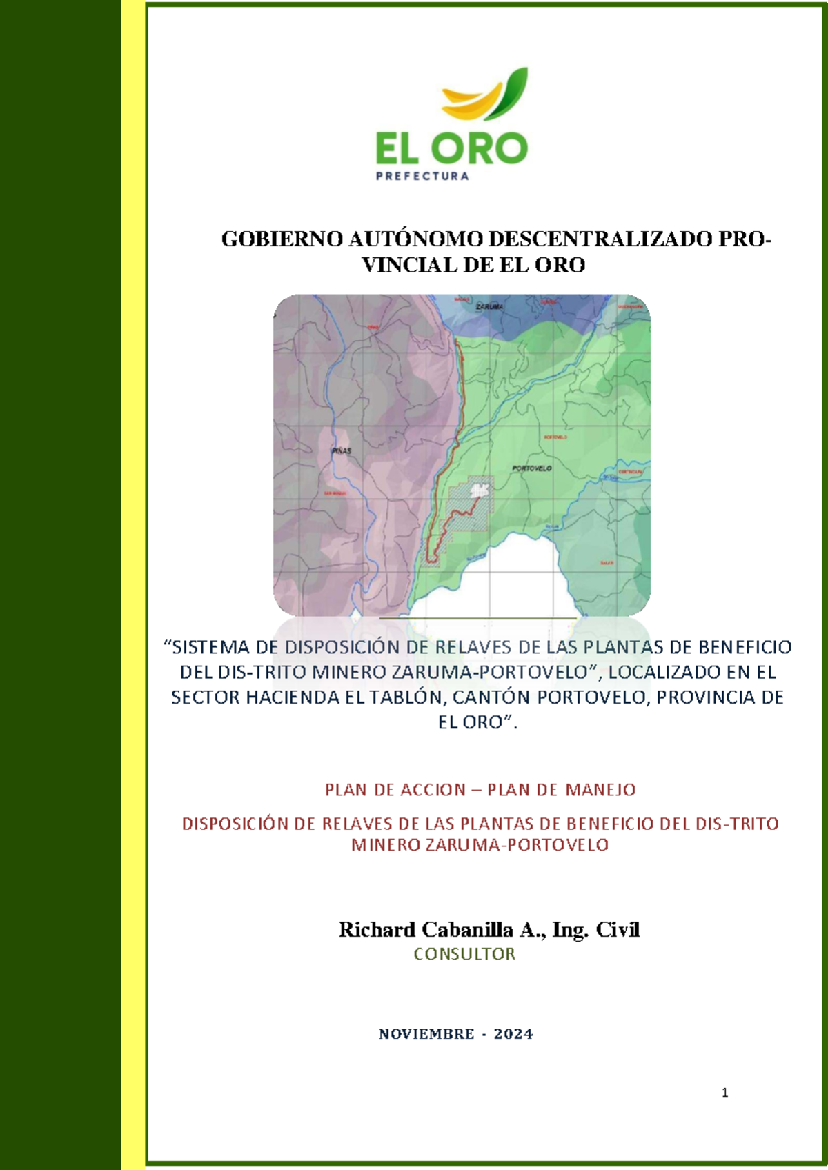 Resumen Ejecutivo: Auditoría Ambiental y Plan de Manejo de Relaves ...