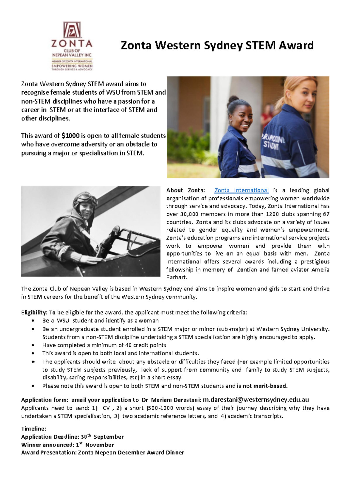 WSU Zonta STEM Award 2025: Empowering Women in STEM - Studocu