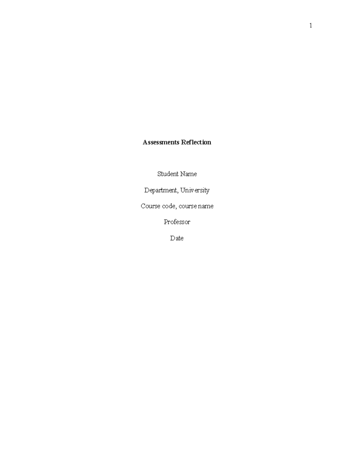 Assessments Reflection: Insights on Teaching Strategies and ...