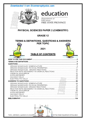 Grade 12 Physical Sciences Revision: Electrostatics & Organic Molecules ...