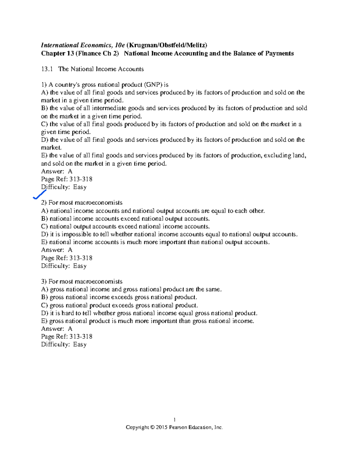 International Economics, 10e: Chapter 13 - National Income Accounting ...