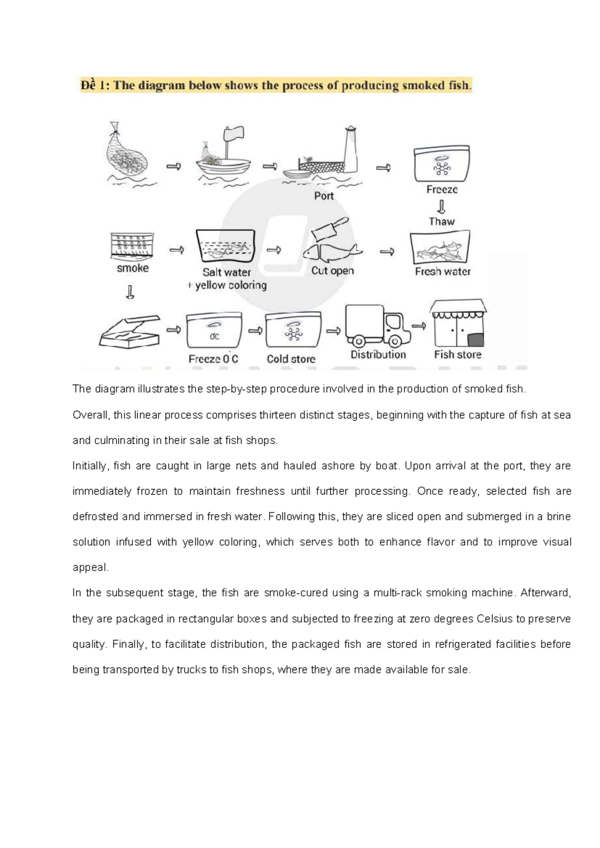 IELTS Task 1: Diagrams of Various Production Processes - Studocu