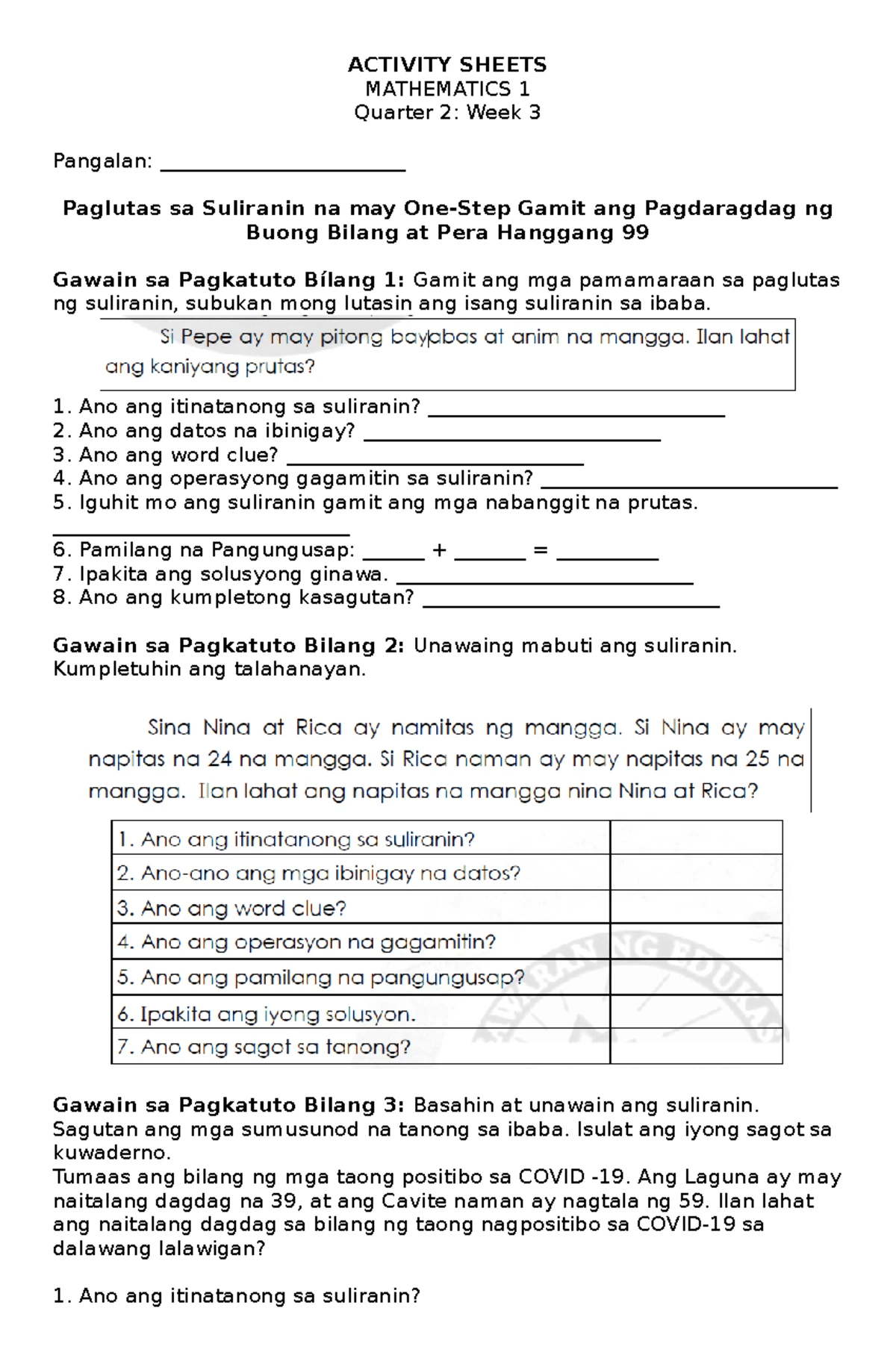 AP 1 Activity Sheet Q2 W3 - ACTIVITY SHEETS ARALING PANLIPUNAN 1 ...