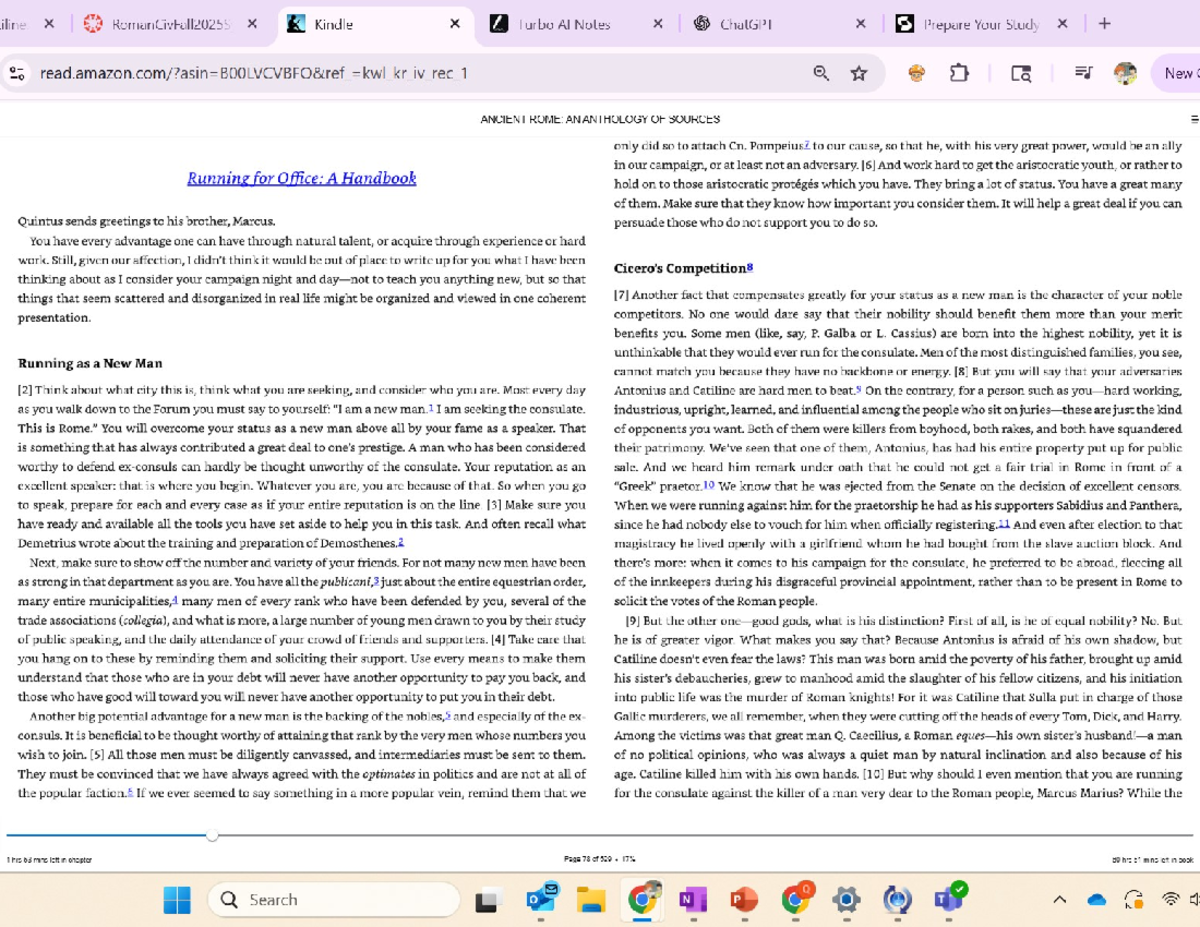 RomanCivFall2025S: Comprehensive Study Notes on Ancient Rome - Studocu